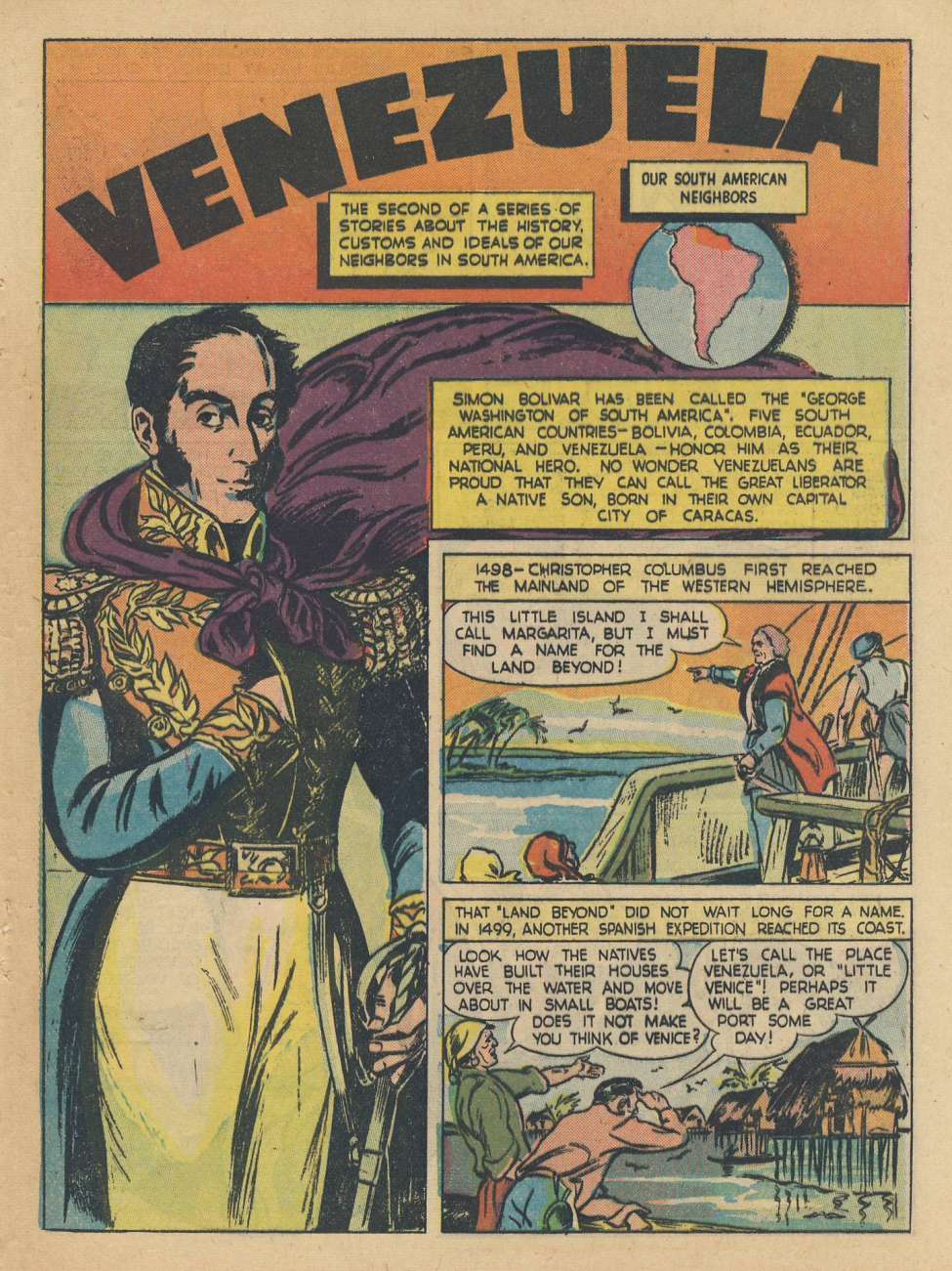 Learning about our friend and neighbor Venezuela (1943) | Bob Schwartz